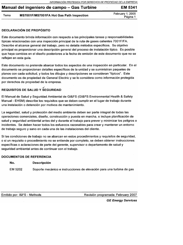 GE - MS7001FA Hot Gas Path Inspection | PDF