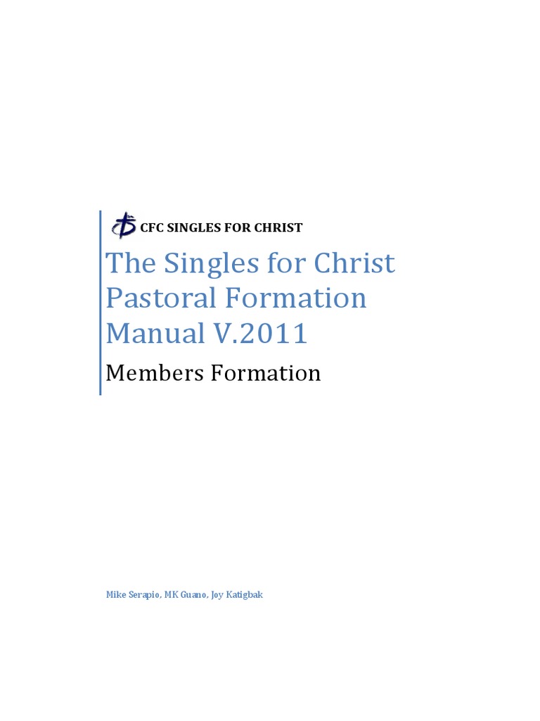 The Singles For Christ Pastoral Formation Track v2011 | PDF | Spiritual ...