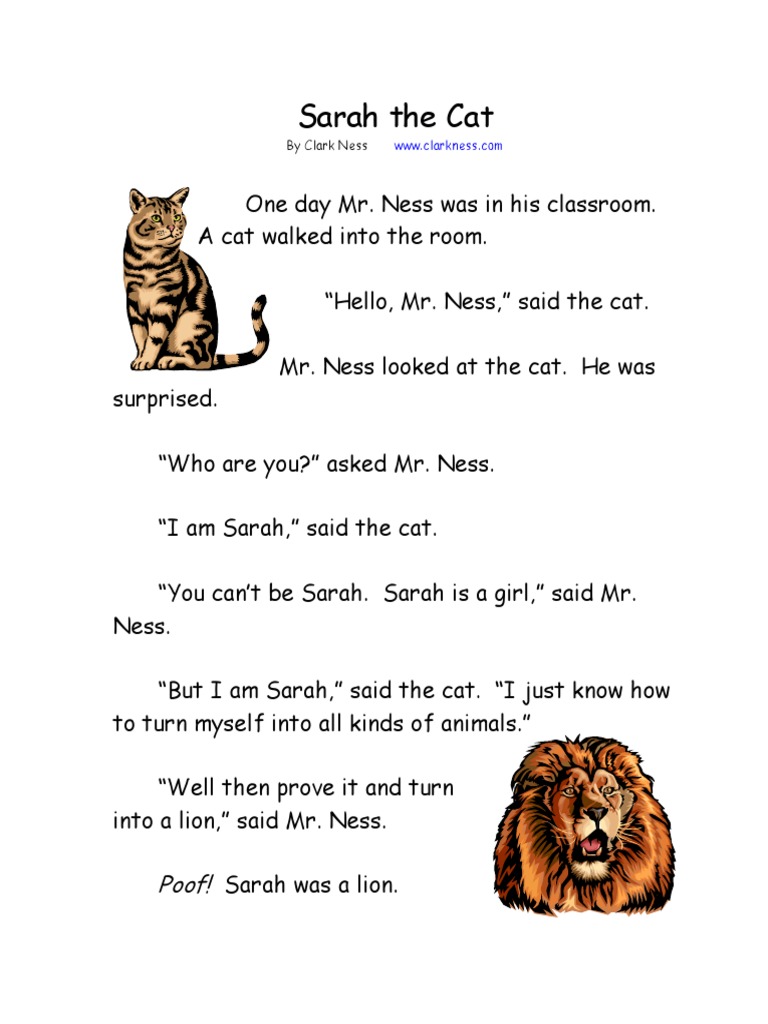 Sarah The Cat - Week 2 | PDF
