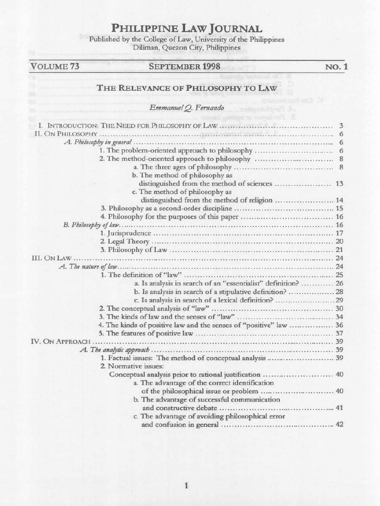 PLJ Volume 73 Number 1 - 01 - Emmanuel Q. Fernando - The Relevance of ...