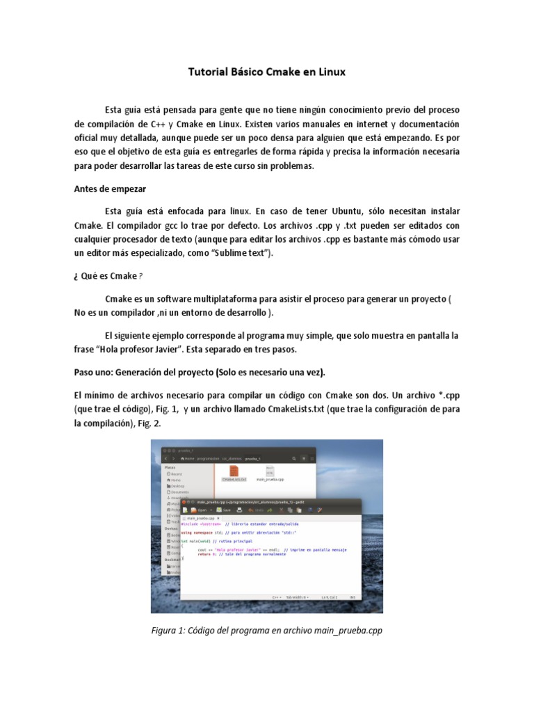 Guia Basica Cmake Pdf C Compilador