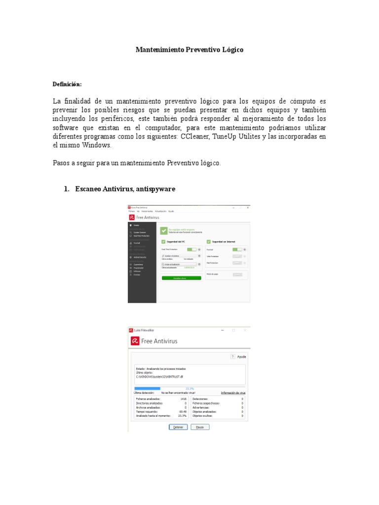Mantenimiento Preventivo Lógico | PDF | Archivo de computadora | Point and Click