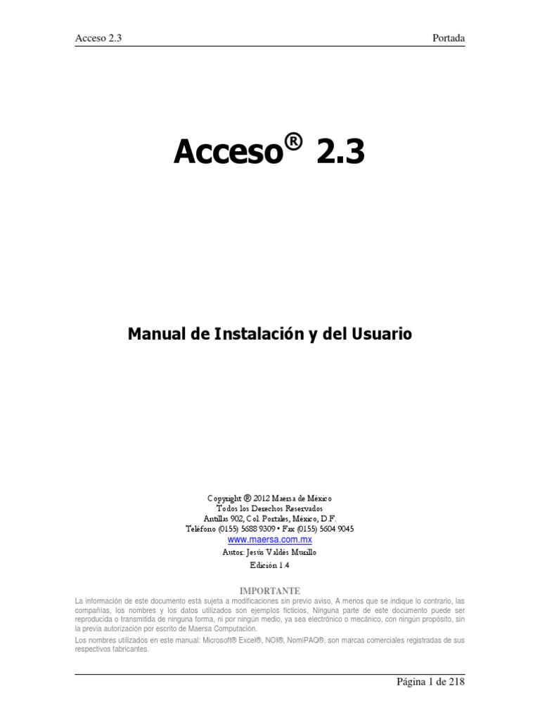 Manual Acceso 2.3 | PDF | Servidor (Computación) | Biometría