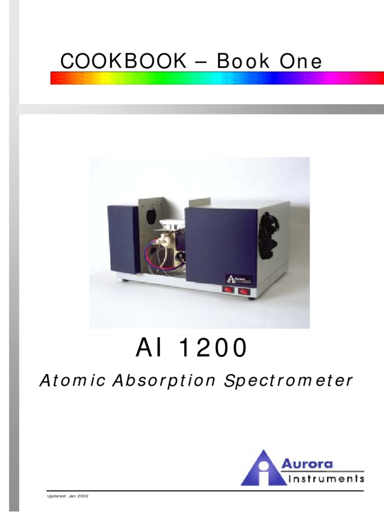 AI 1200 AAS Cookbook Overview | PDF | Atomic Absorption Spectroscopy ...