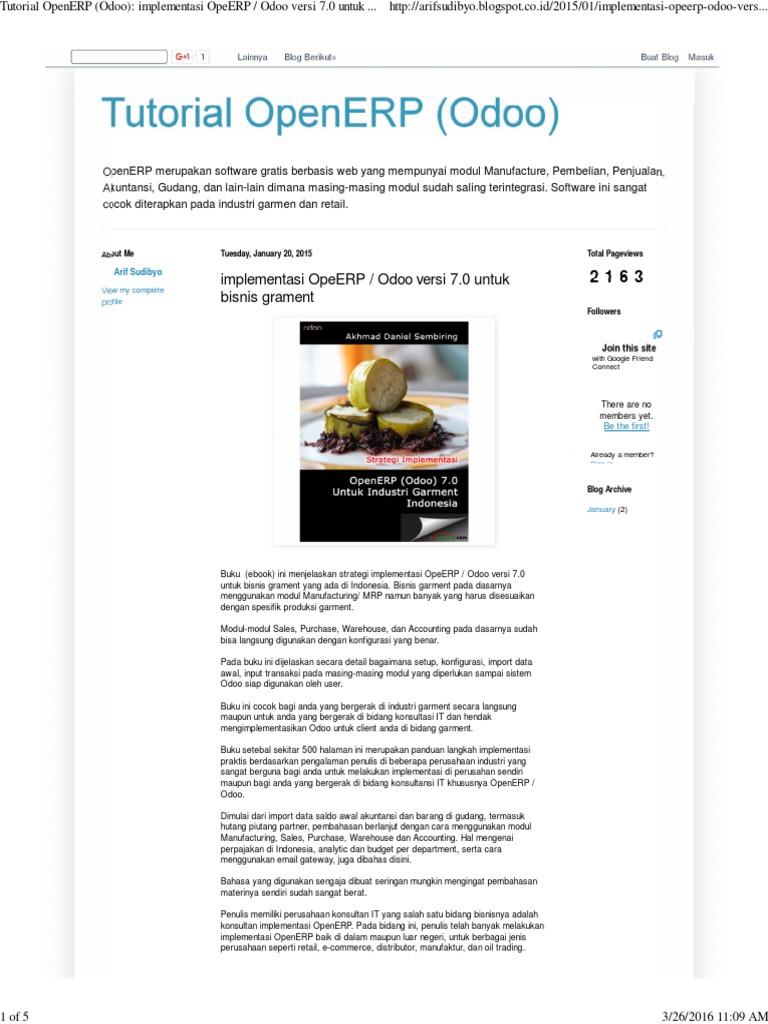 Implementasi Odoo untuk Garment | PDF