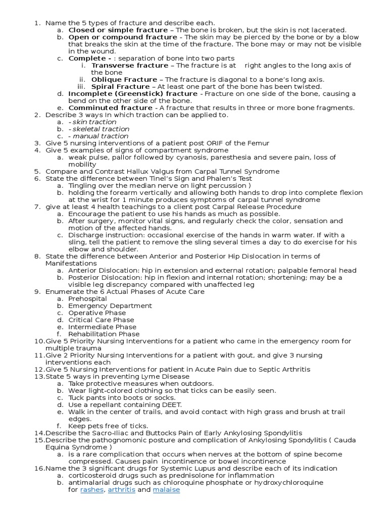 Oral Revalida Muscu.docx | Gout | Arthritis