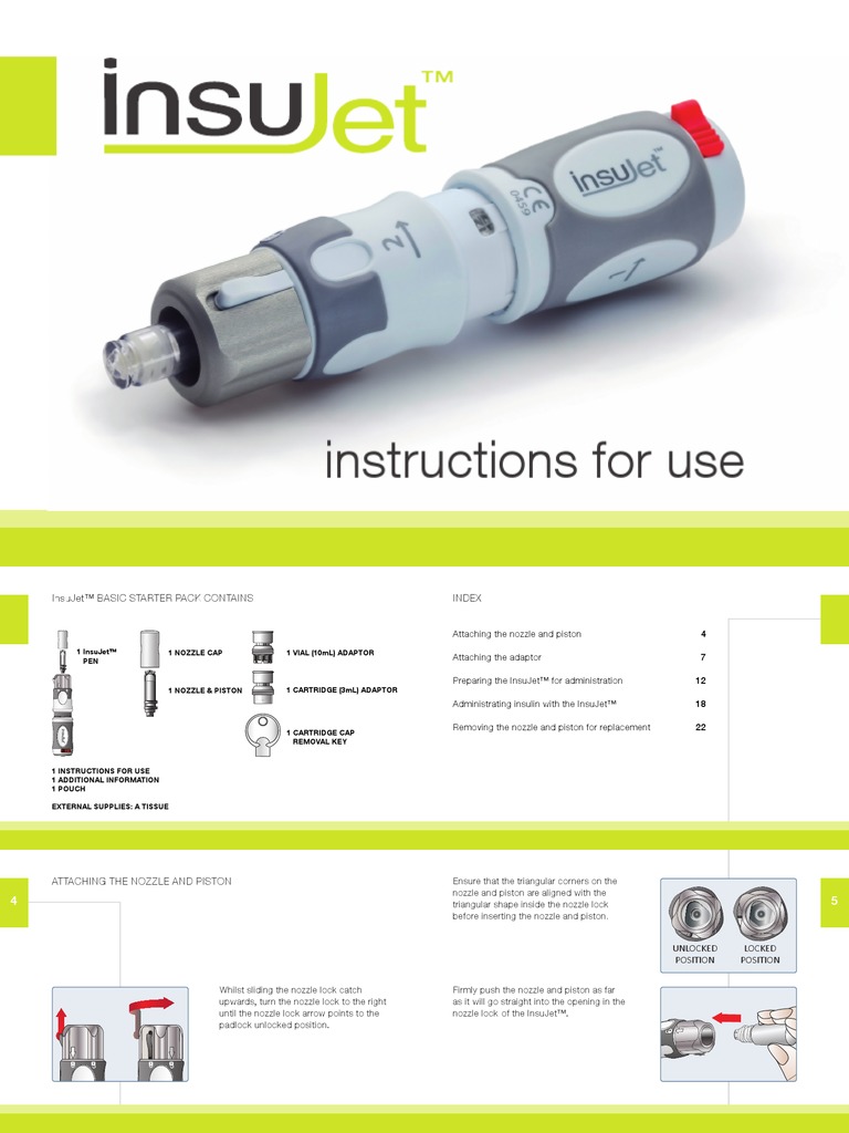 InsuJet Instructions | Download Free PDF | Lock (Security Device)
