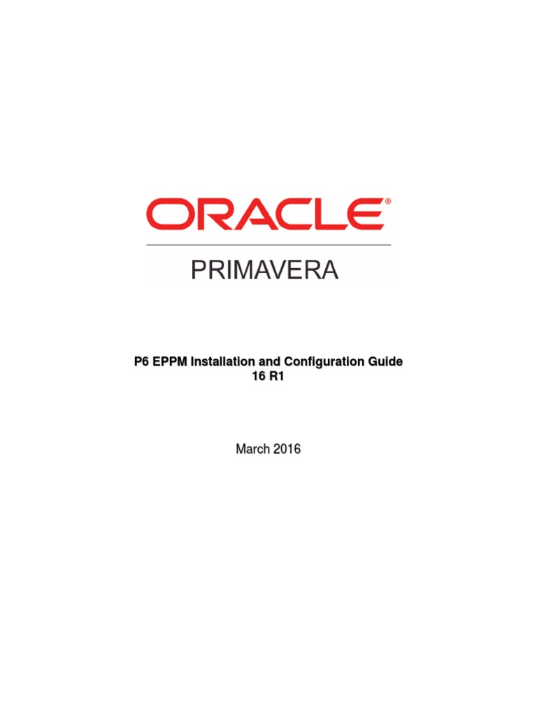 p6 Eppm Install Config | Download Free PDF | Oracle Database | Databases