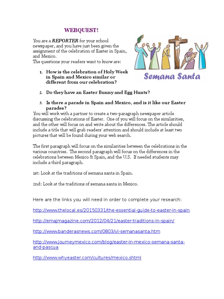 Rubric Easter Webquest | PDF | Foreign Language Studies