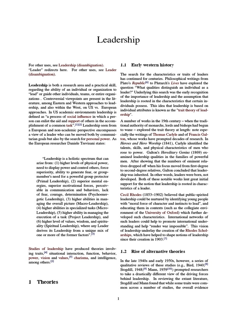 Leadership | PDF | Reinforcement | Leadership