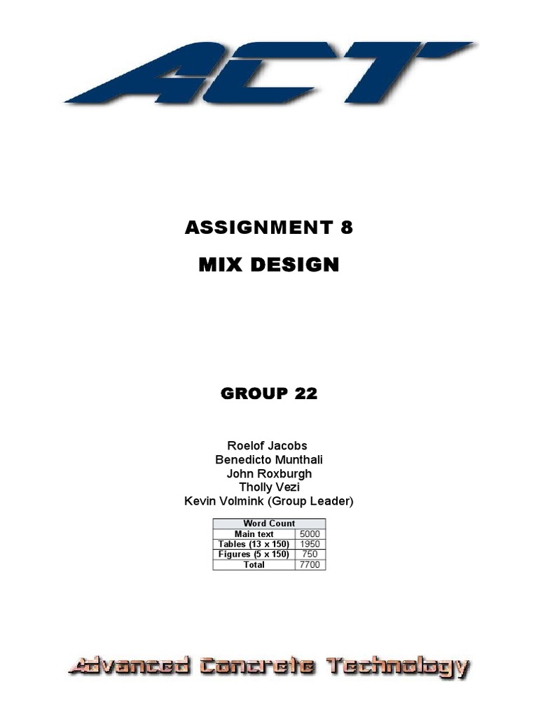 Group 22 Assignment 8 Final Draft | PDF | Concrete | Fly Ash