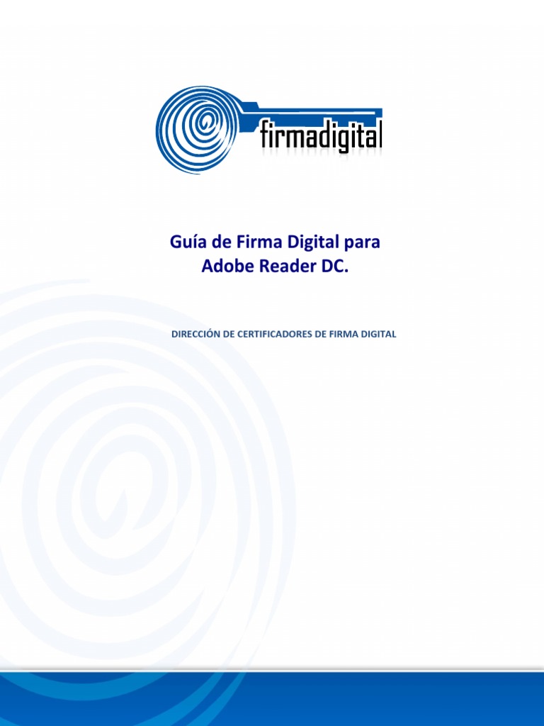 Guía para Firma Digital en Adobe Reader DC | PDF | Adobe Systems ...