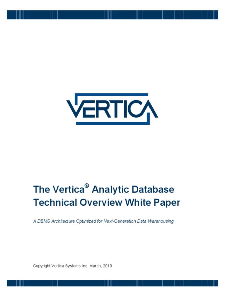 VerTica Architecture | PDF | Databases | Relational Database