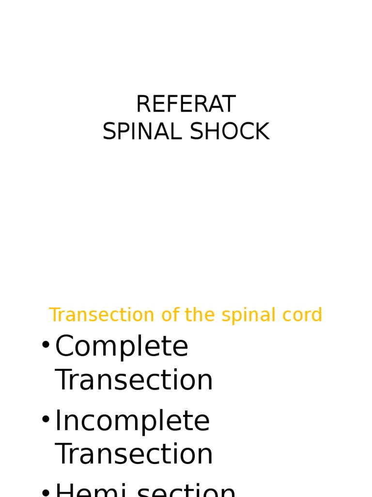 Understanding Spinal Shock | PDF | Spinal Cord | Neuroscience