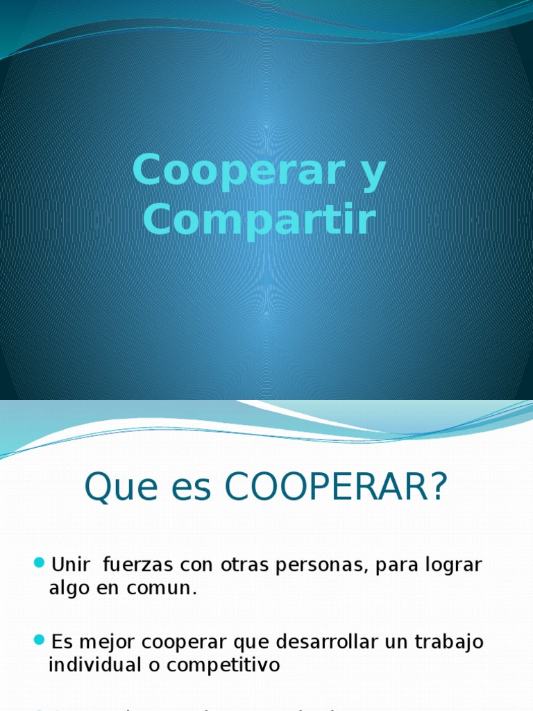 Definición y Importancia de Cooperar | PDF