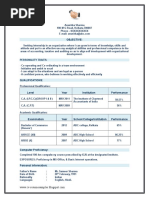CA Inter Resume Format | PDF | Cognition | Cognitive Science