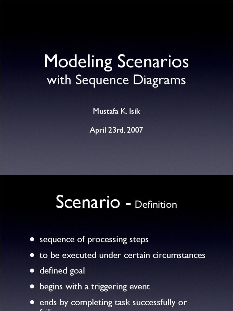 Sequence Diagrams for Scenario Modeling | PDF | Unified Modeling ...