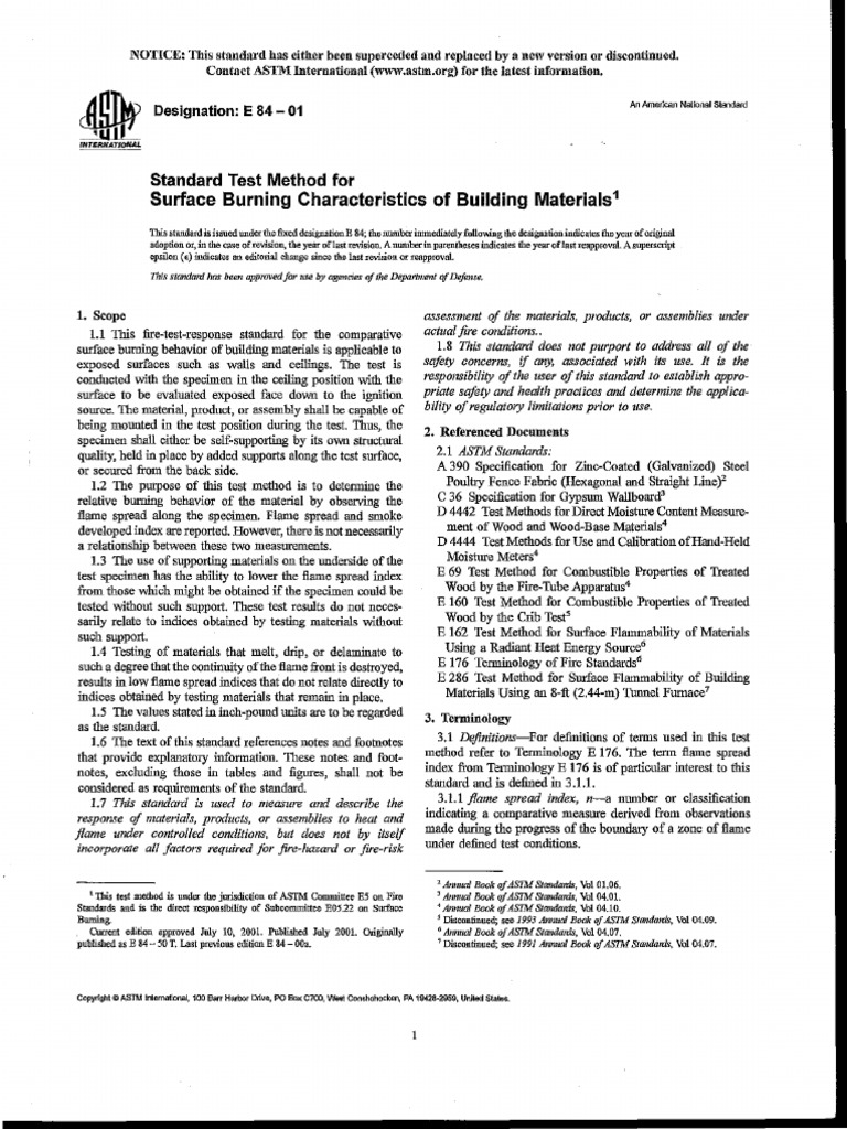 astm.e84.2001 | Duct (Flow) | Accuracy And Precision