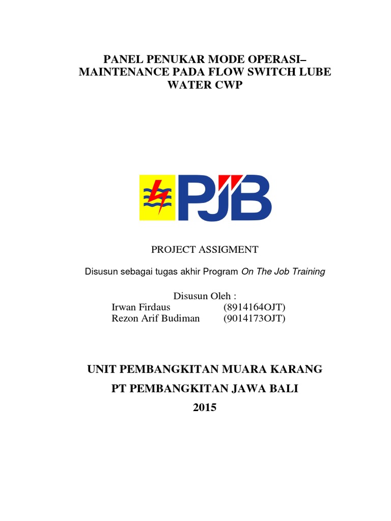 Panel Operasi Flow Switch CWP | PDF | Komputer | Teknologi & Rekayasa