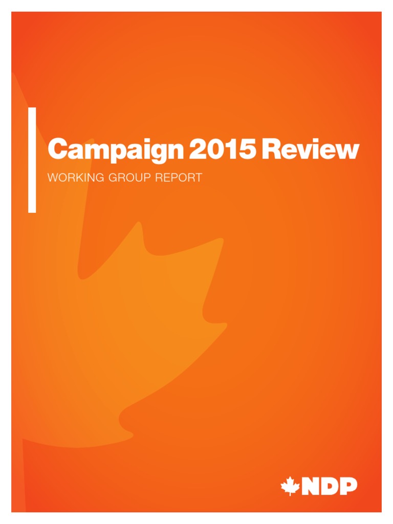 NDP Campaign Review | PDF | Public Sphere | Government