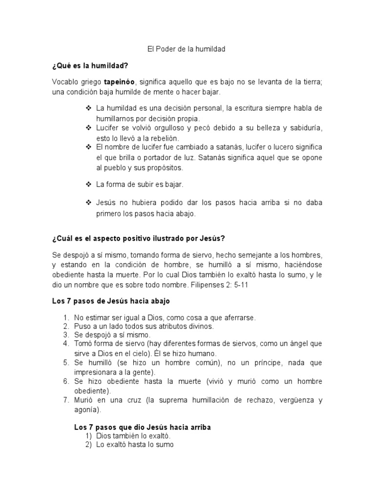 El Poder de La Humildad | PDF