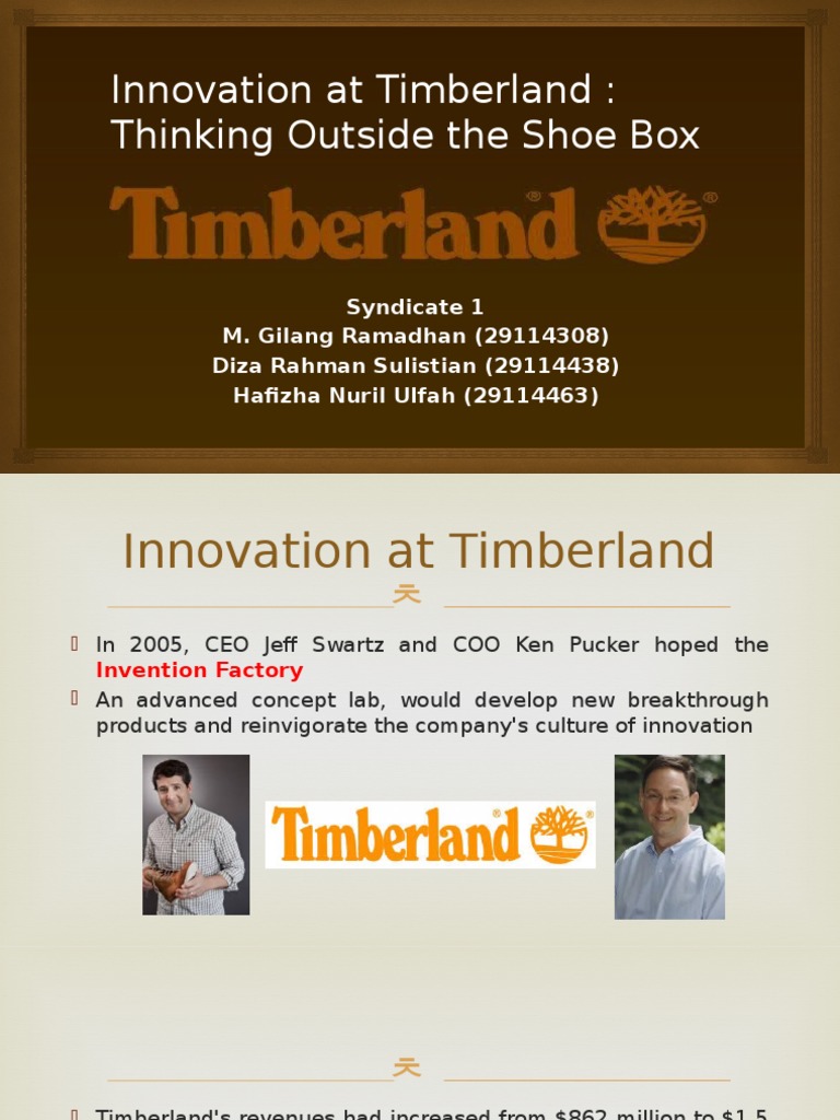 Innovation at Timberland | PDF | Invention | Innovation