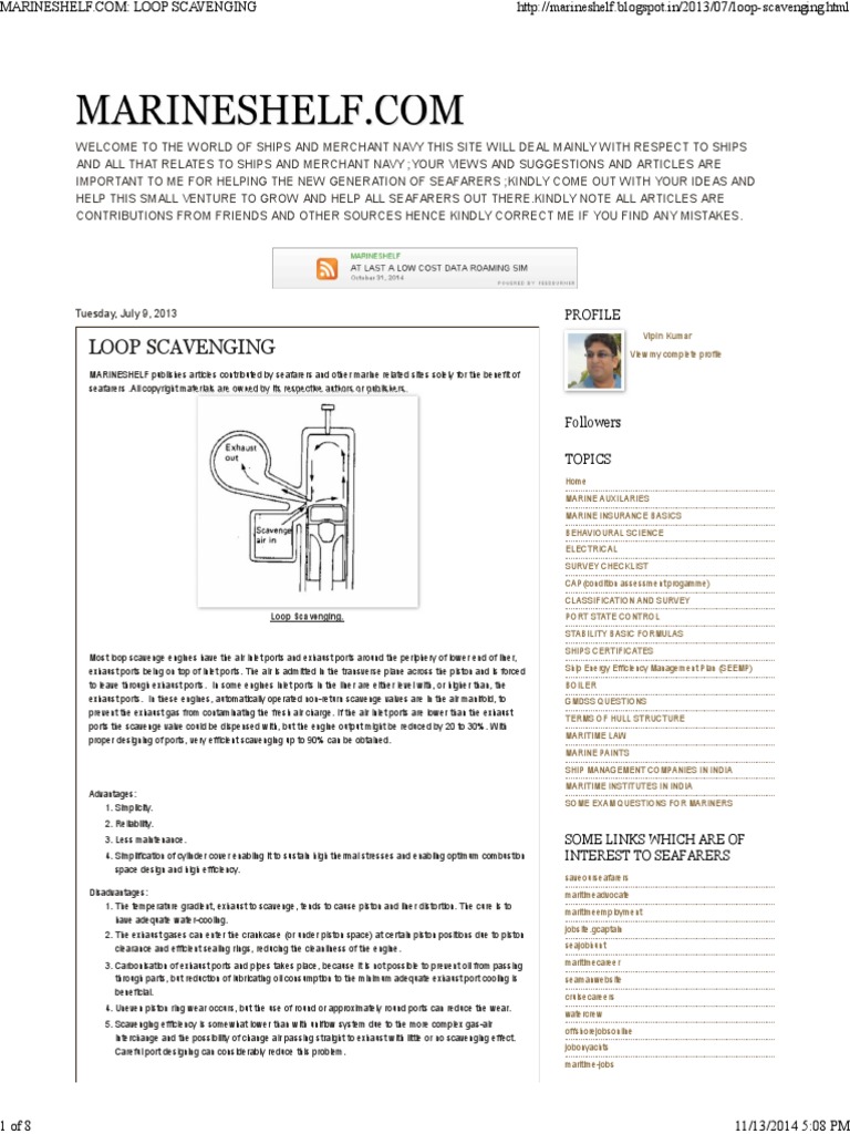 Loop Scavenging PDF | PDF | Internal Combustion Engine | Turbocharger