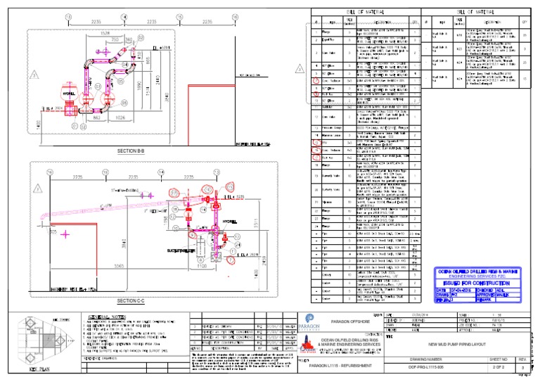 Ocean Oilfield Drilling Rig Piping Layout | PDF