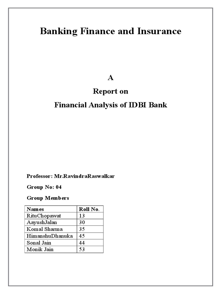 Idbi Bank | PDF | Money Supply | Banks