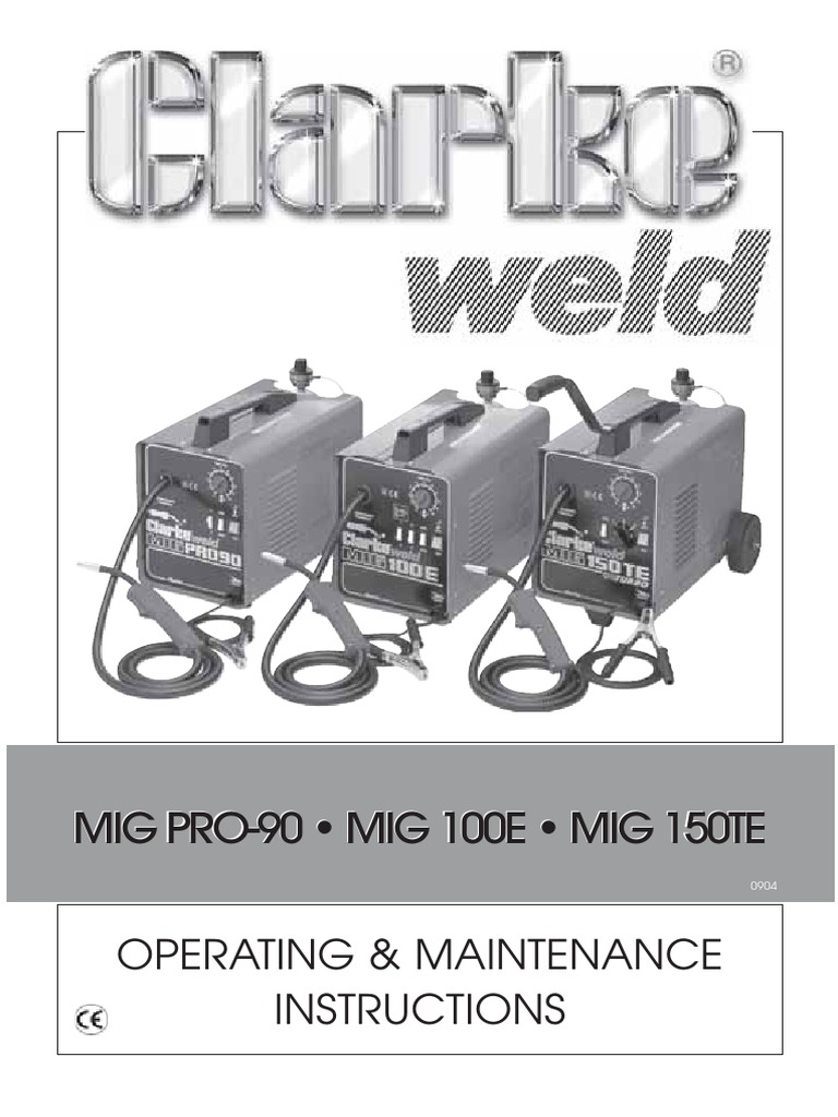 Clarke 100E Manual | PDF | Welding | Construction