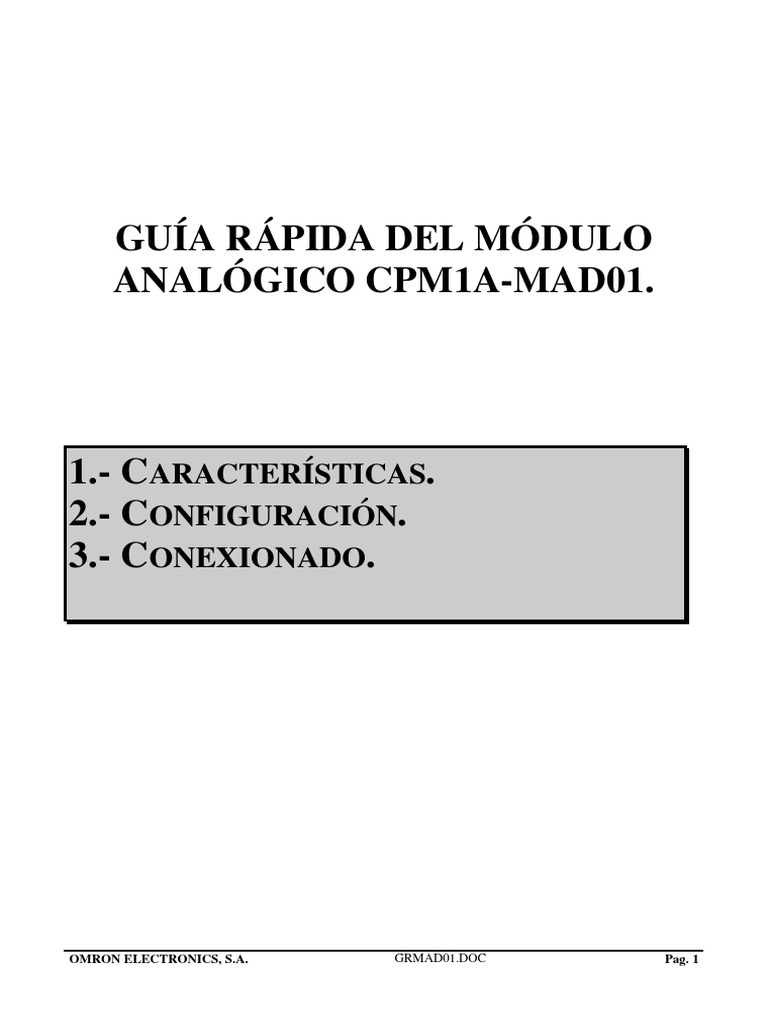 Guia Rapida Modulo Analogico MAD01 | PDF | Poco | Telecomunicaciones