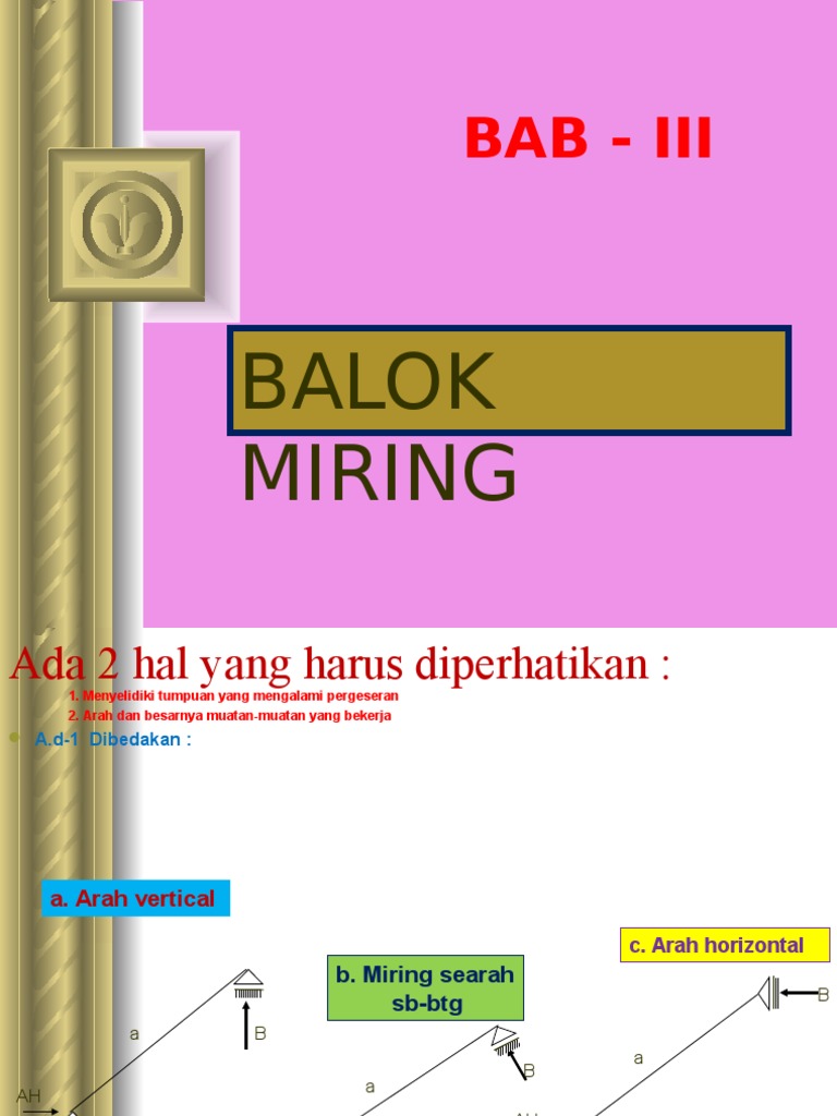 Bab III' Balok Miring | PDF