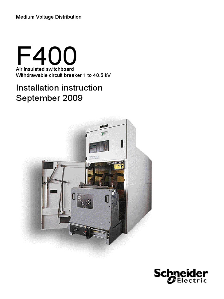 F400 Inst. Manual (33KV SWGR) | PDF | Screw | Electrical Connector