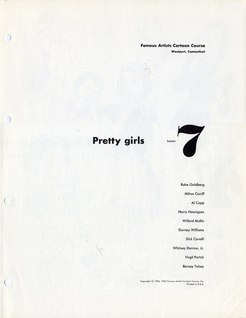 Famous Artists Cartoon Course Lesson 7 Pretty Girls | PDF