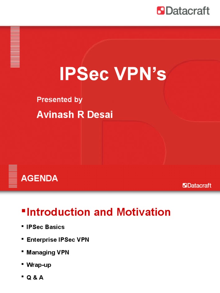 Ipsec Presentation | PDF | Virtual Private Network | Router (Computing)