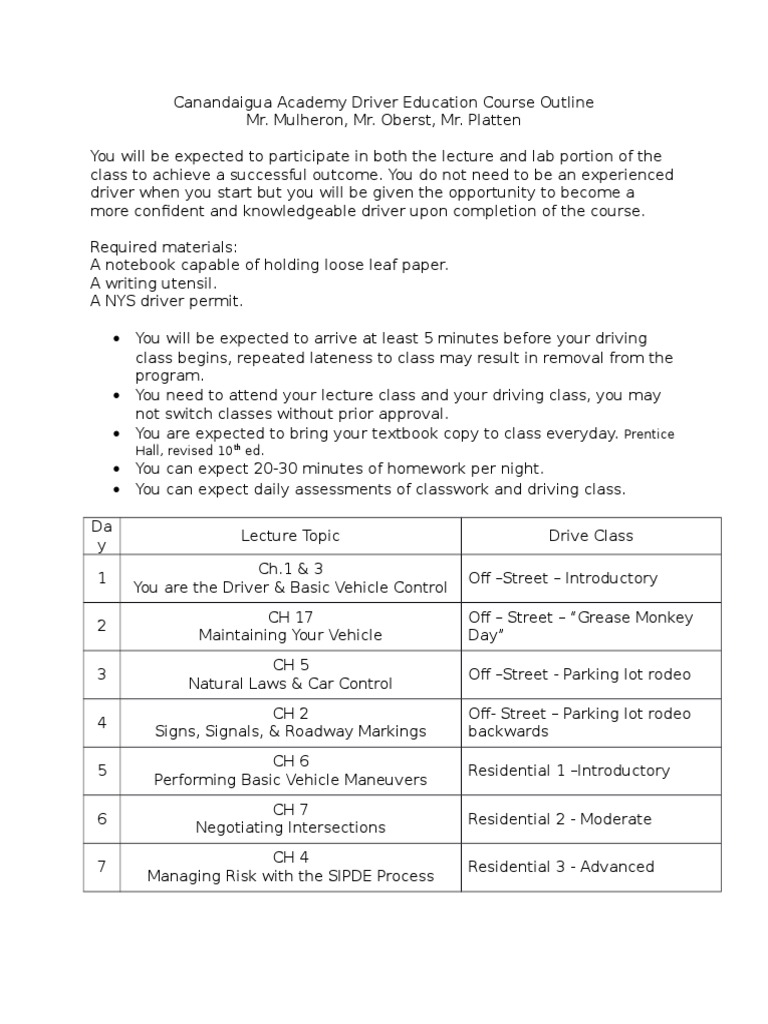 Course Outline | PDF
