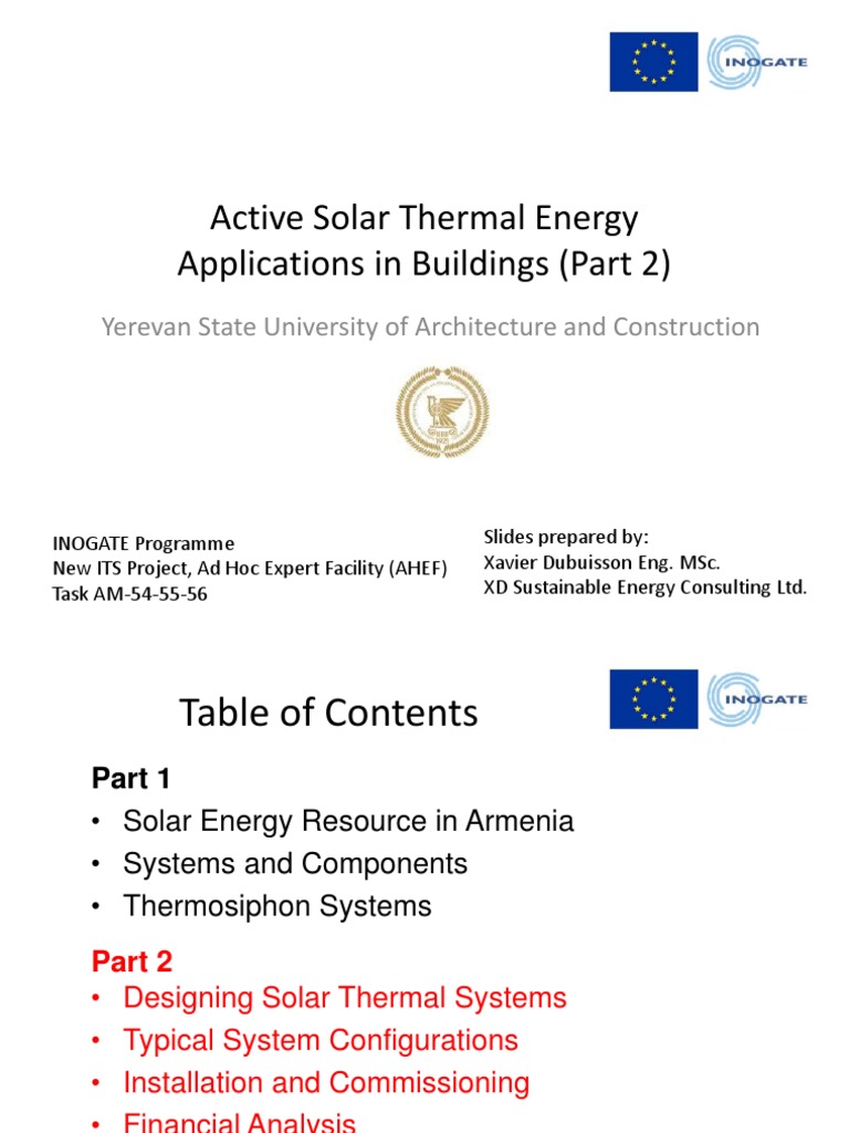 Lecture Solar Thermal Part 2 ENG PDF | PDF | Water Heating | Solar Energy