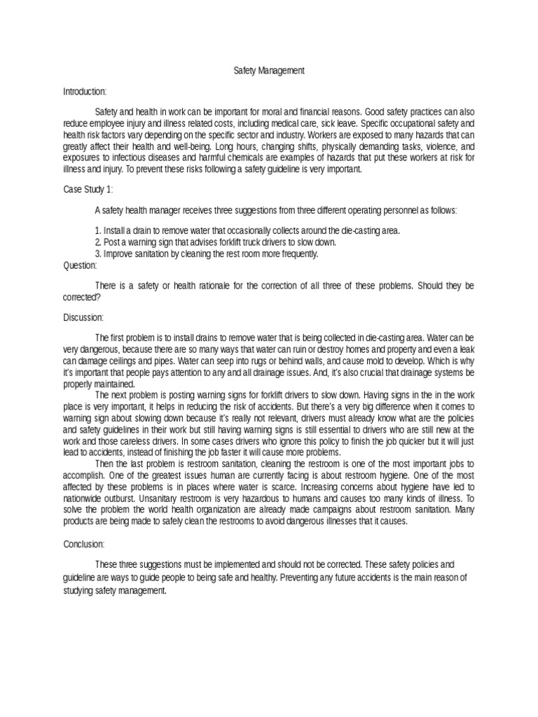 Safety Management | PDF | Occupational Safety And Health | Public Health