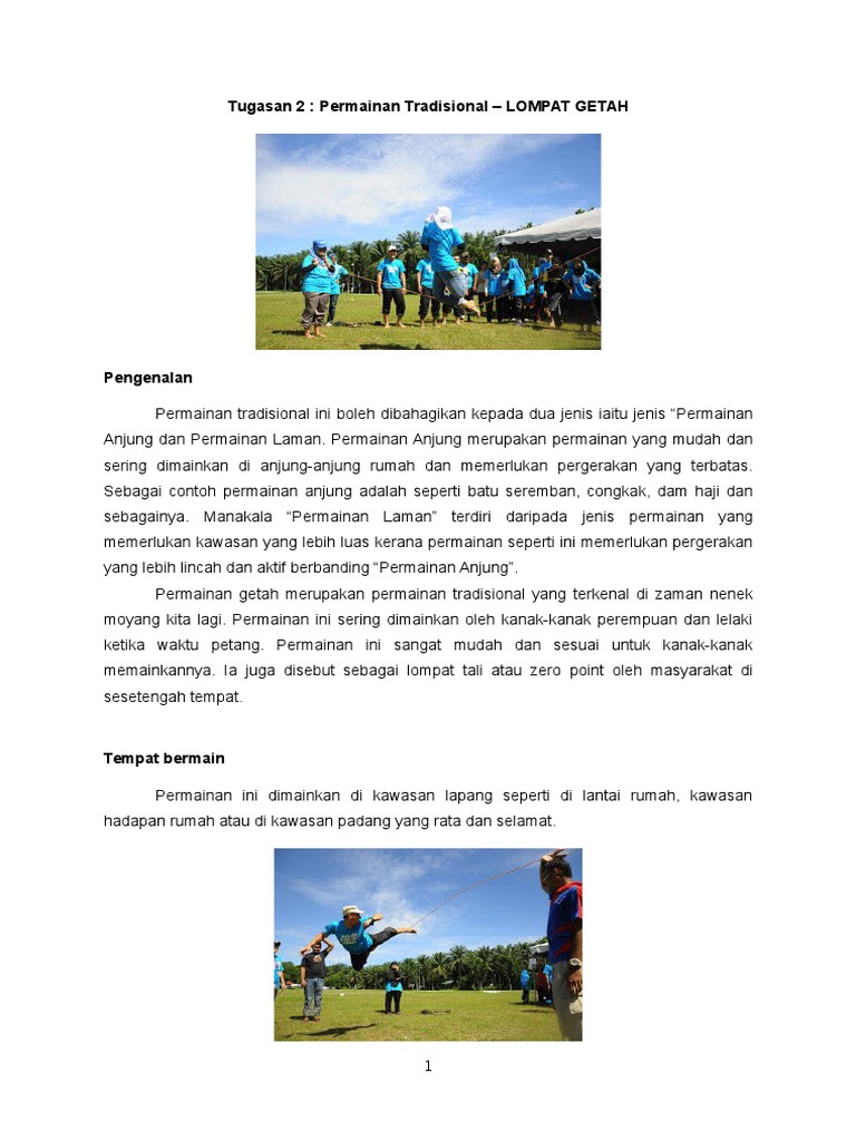 Ass-Permainan Tradisional LOMPAT GETAH | PDF