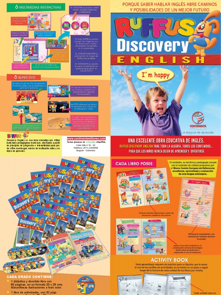 CATALOGO Ruffus Discovery English - ESCOLAR - WEB | PDF | Aprendizaje | Comunicación