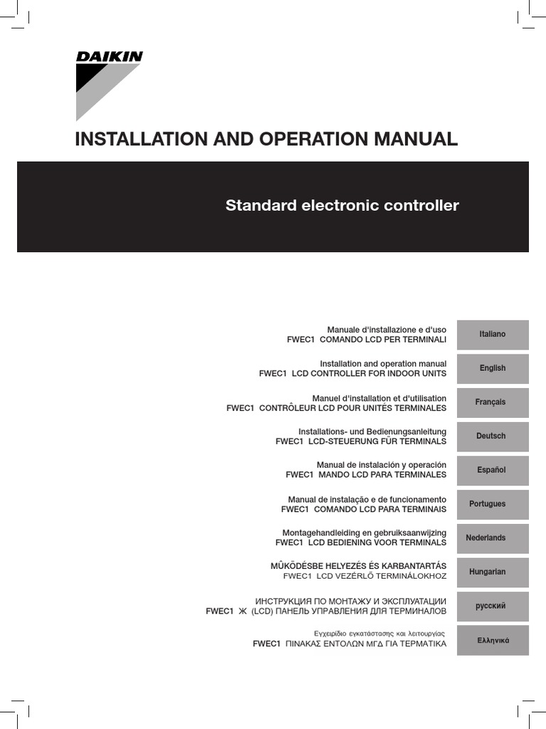 FWEC1A Operation Manuals English | PDF | Atmosphere Of Earth ...