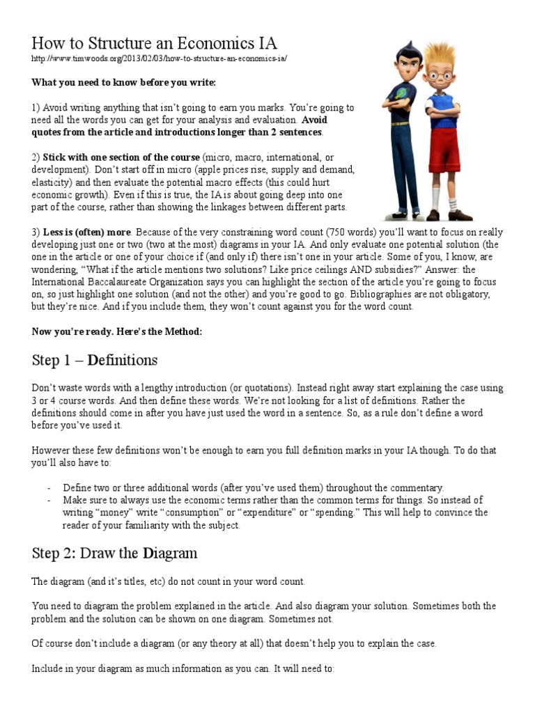 How To Structure An Economics IA | PDF | Supply And Demand | Evaluation