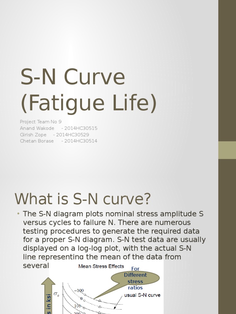 S-N Curve (Fatigue Life) | PDF