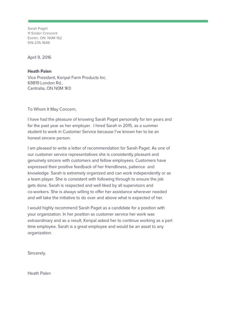 Letter | PDF