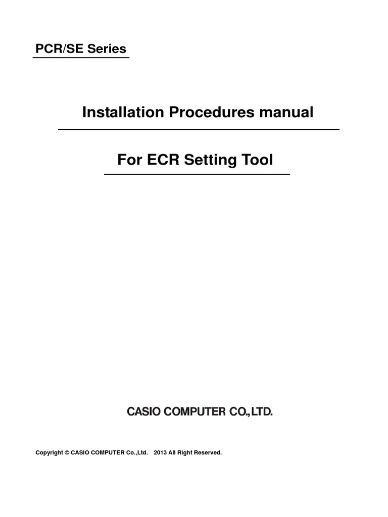 Installation Procedures For ECR Setting Tool | PDF | Microsoft Windows ...