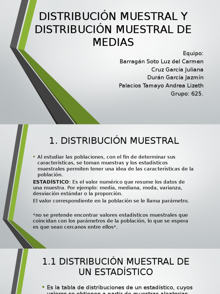Distribución Muestral y Distribución Muestral de Medias | PDF ...