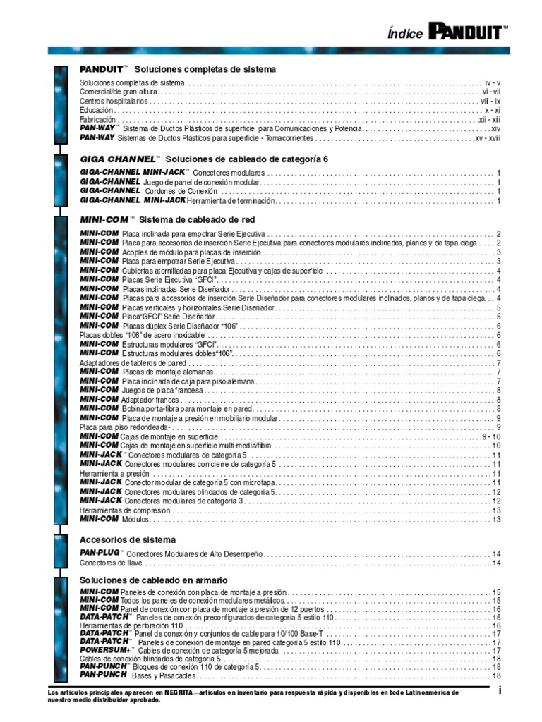 Panduit Cableado | PDF