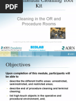 AORN Sample Cleaning Checklist Includes or and Pre and Postop | PDF ...