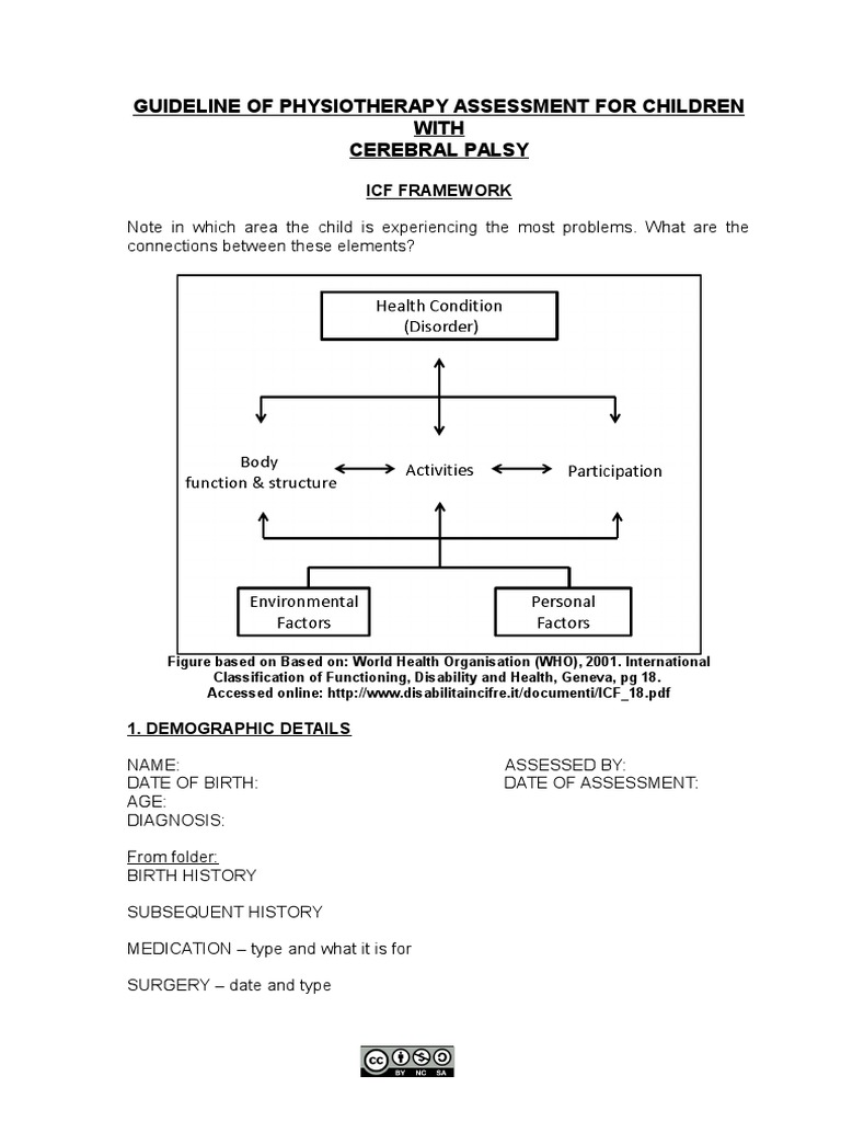 Icf C.P. Assessment | PDF | Wheelchair | Cerebral Palsy