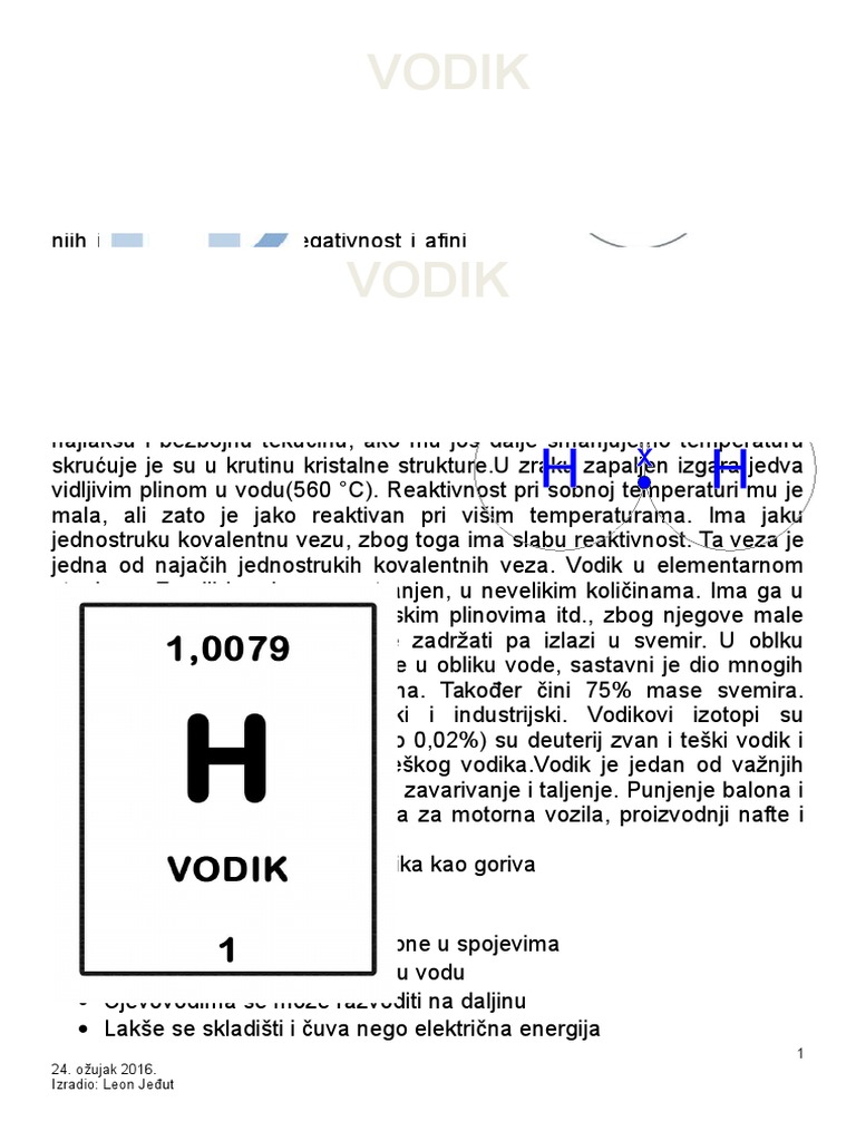Vodik | PDF